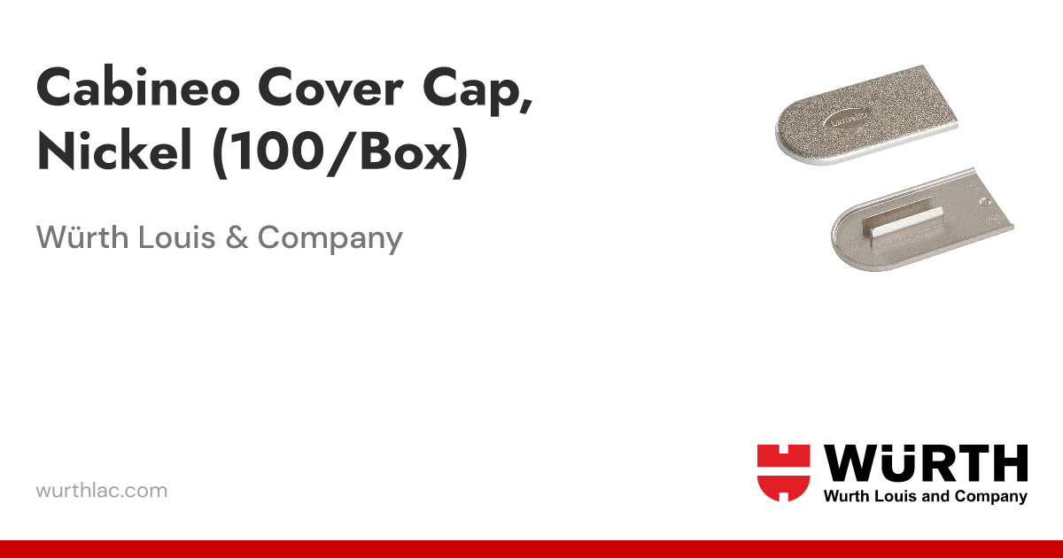 Cabineo Cover Cap, Nickel (100/Box) | Würth Louis & Company
