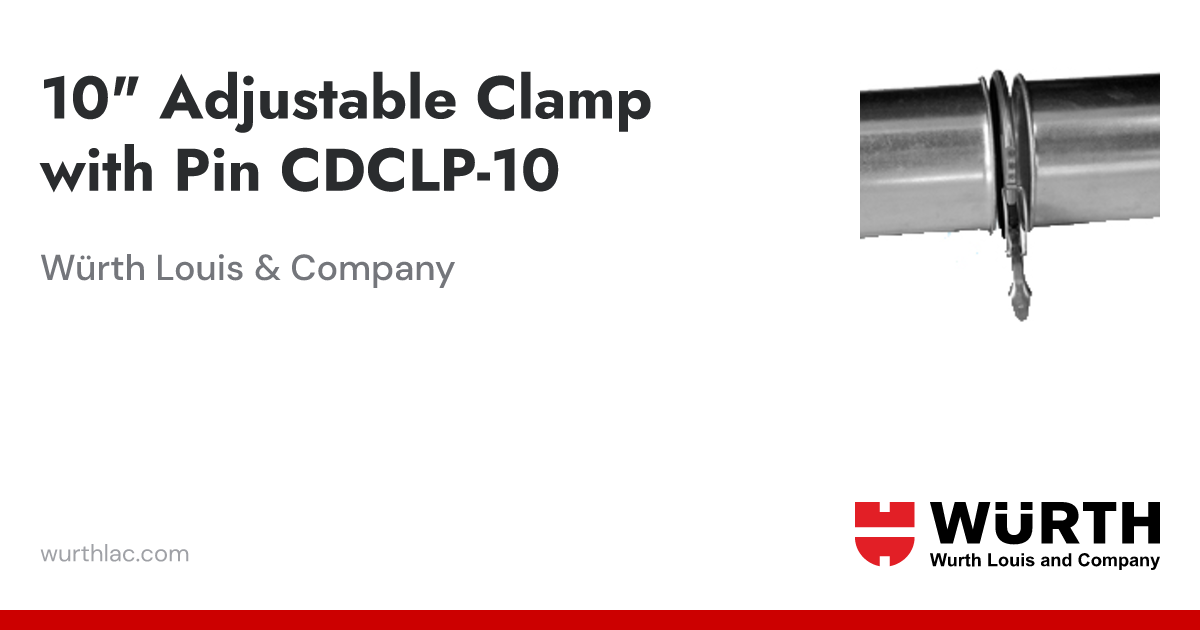 10" Adjustable Clamp with Pin CDCLP-10 | Würth Louis & Company