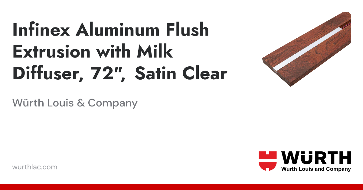 Infinex Aluminum Flush Extrusion with Milk Diffuser, 72", Satin Clear ...