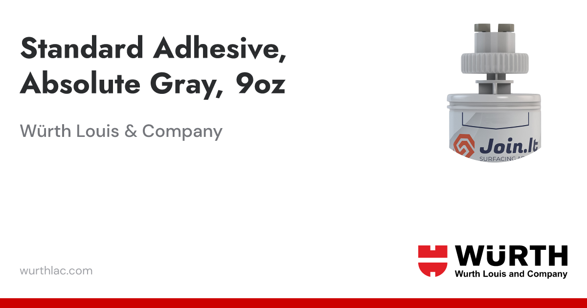 Standard Adhesive, Absolute Gray, 9oz | Würth Louis & Company