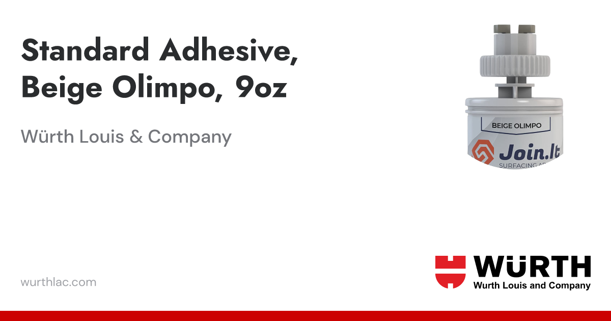 Standard Adhesive, Beige Olimpo, 9oz | Würth Louis & Company