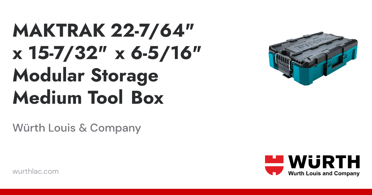 MAKTRAK 22-7/64" x 15-7/32" x 6-5/16" Modular Storage Medium Tool Box ...