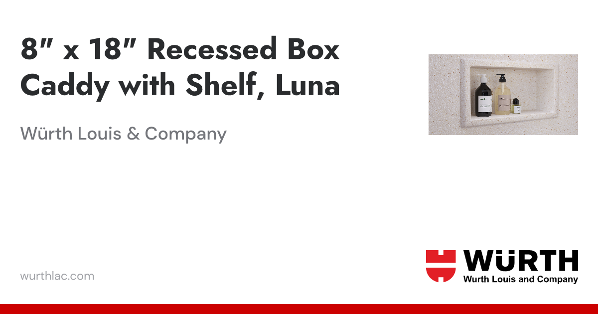 8" x 18" Recessed Box Caddy with Shelf, Luna | Würth Louis & Company