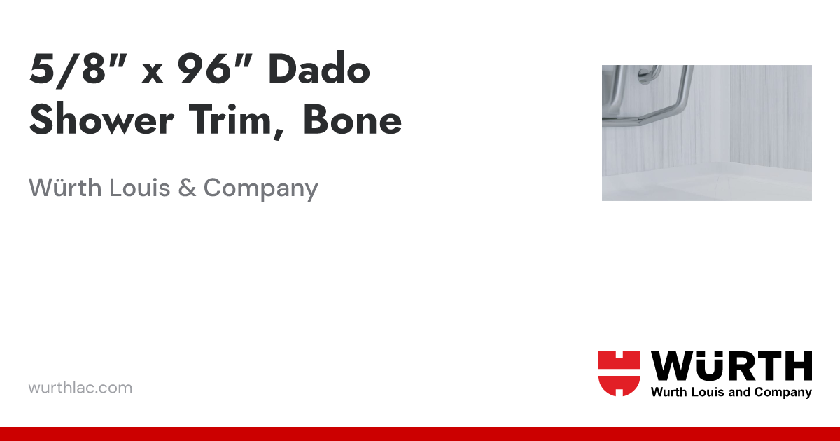 5/8" x 96" Dado Shower Trim, Bone | Würth Louis & Company