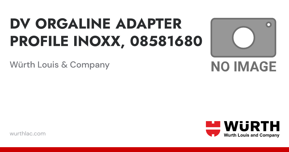 DV ORGALINE ADAPTER PROFILE INOXX, 08581680 | Würth Louis & Company