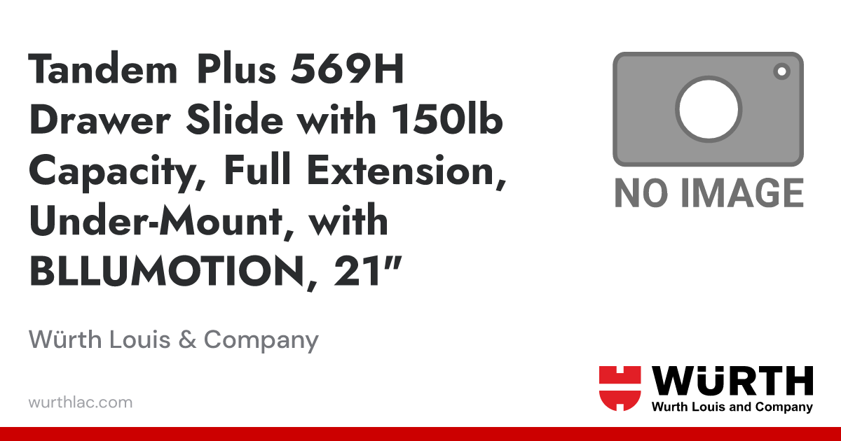 Tandem Plus 569H Drawer Slide with 150lb Capacity, Full Extension ...