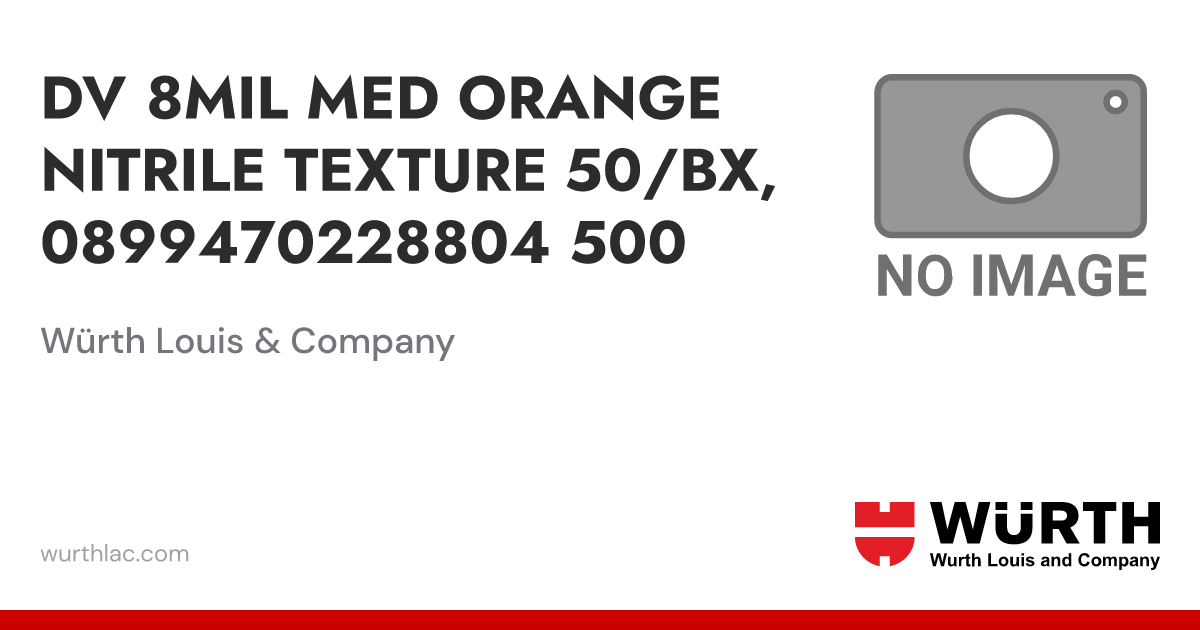 DV 8MIL MED ORANGE NITRILE TEXTURE 50/BX, 0899470228804 500 | Würth ...