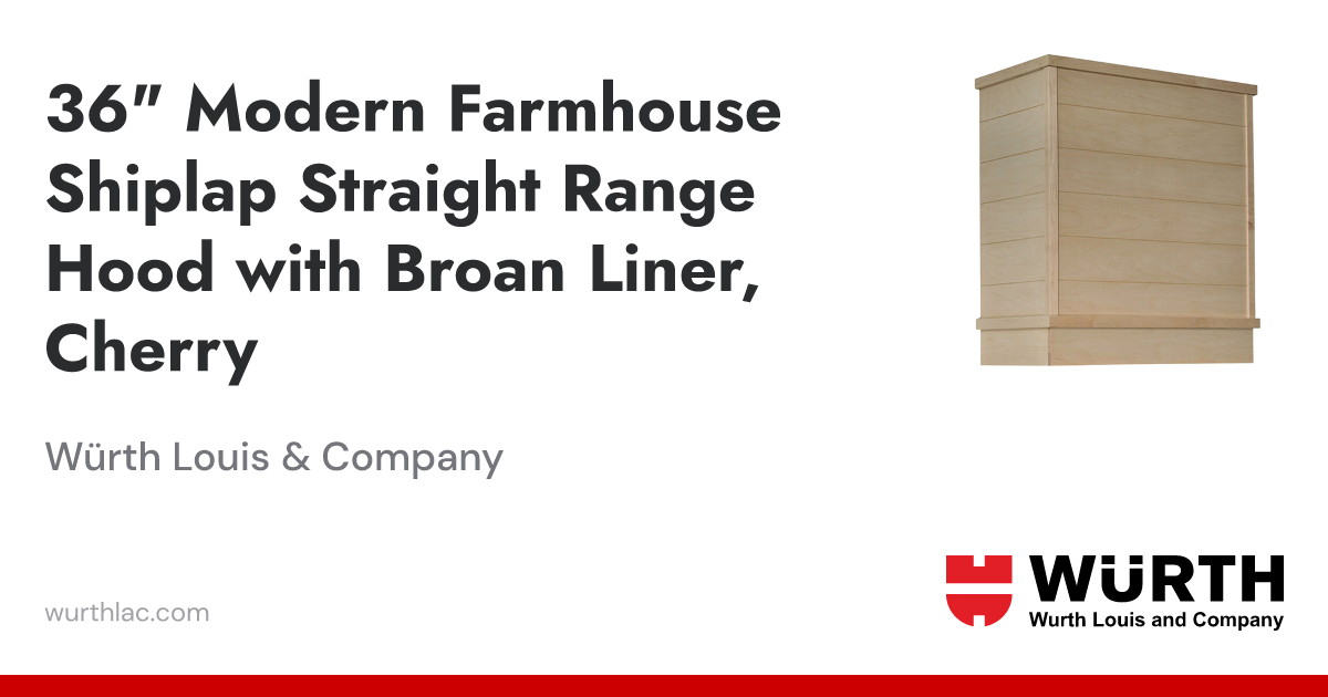 36" Modern Farmhouse Shiplap Straight Range Hood with Broan Liner ...