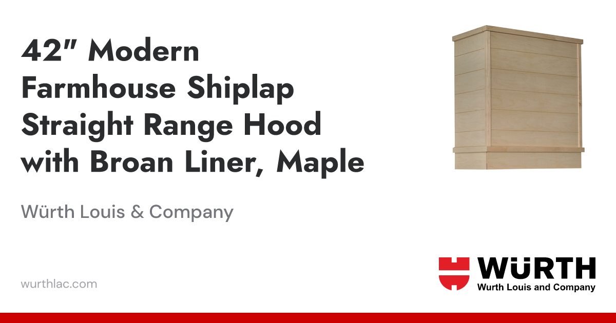 42" Modern Farmhouse Shiplap Straight Range Hood with Broan Liner ...