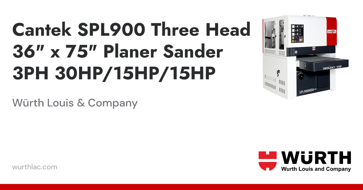 Cantek SPL900 Three Head 36" x 75" Planer Sander 3PH 30HP/15HP/15HP ...