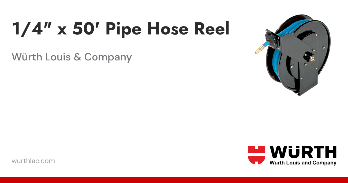 1/4" x 50' Pipe Hose Reel | Würth Louis & Company
