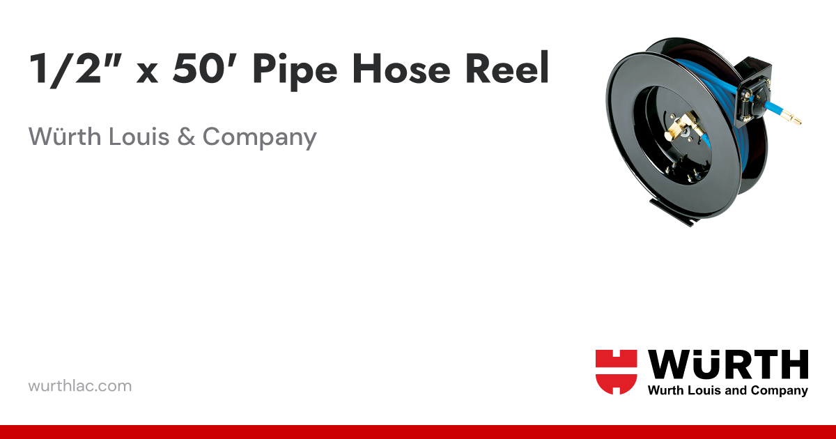1/2" x 50' Pipe Hose Reel | Würth Louis & Company