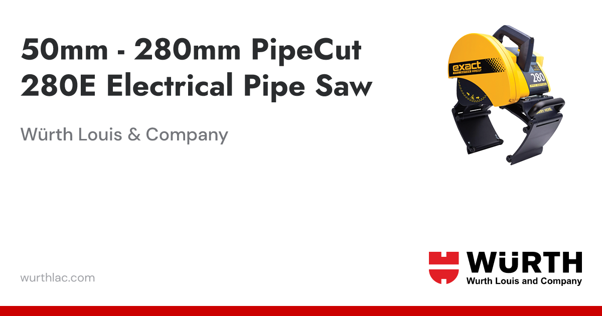 50mm - 280mm PipeCut 280E Electrical Pipe Saw | Wurth Louis and Company