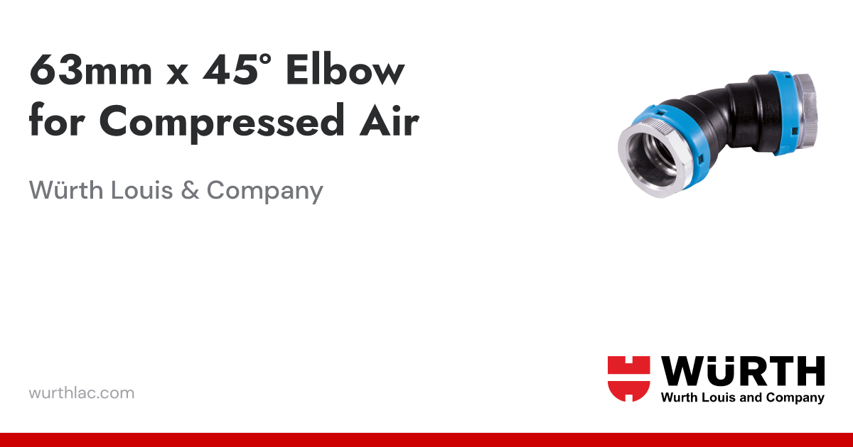 63mm x 45° Elbow for Compressed Air | Würth Louis & Company