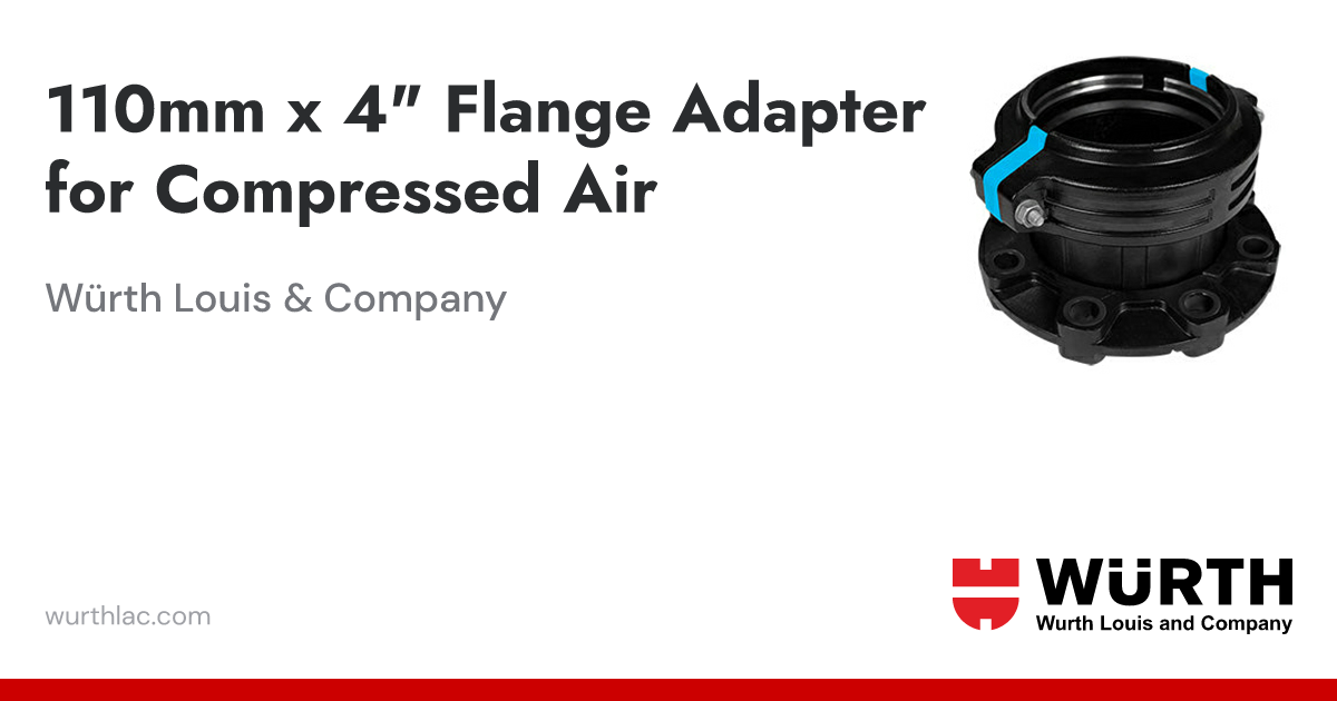 110mm x 4" Flange Adapter for Compressed Air | Würth Louis & Company
