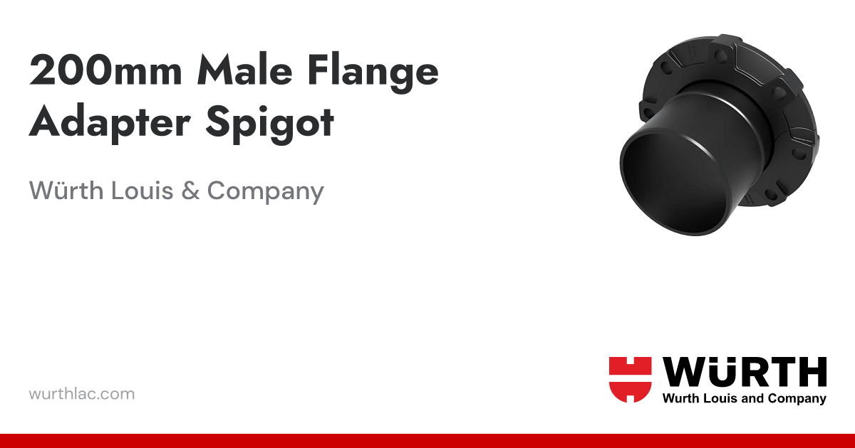 200mm Male Flange Adapter Spigot | Würth Louis & Company