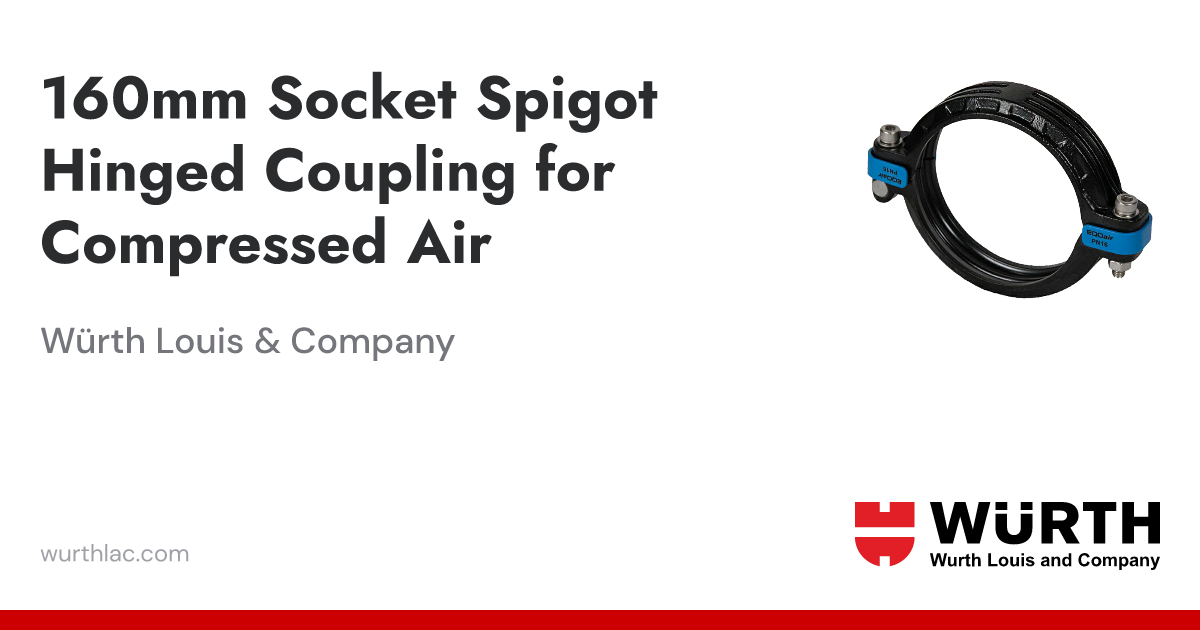 160mm Socket Spigot Hinged Coupling for Compressed Air | Würth Louis ...