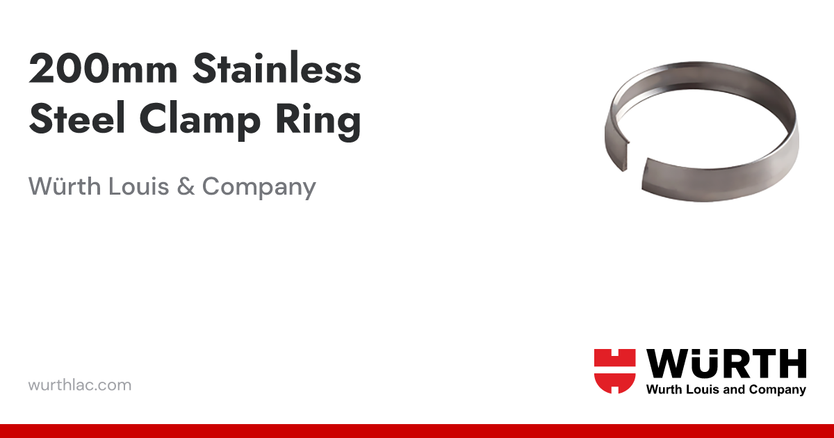 200mm Stainless Steel Clamp Ring | Würth Louis & Company