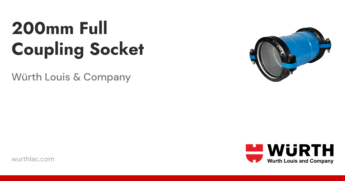 200mm Full Coupling Socket | Würth Louis & Company