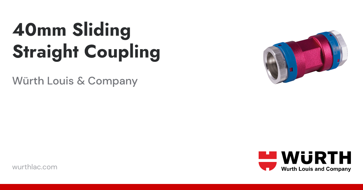 40mm Sliding Straight Coupling | Würth Louis & Company