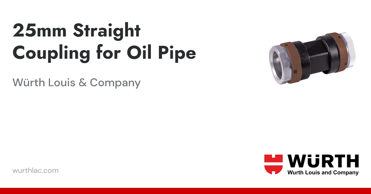 25mm Straight Coupling for Oil Pipe | Würth Louis & Company