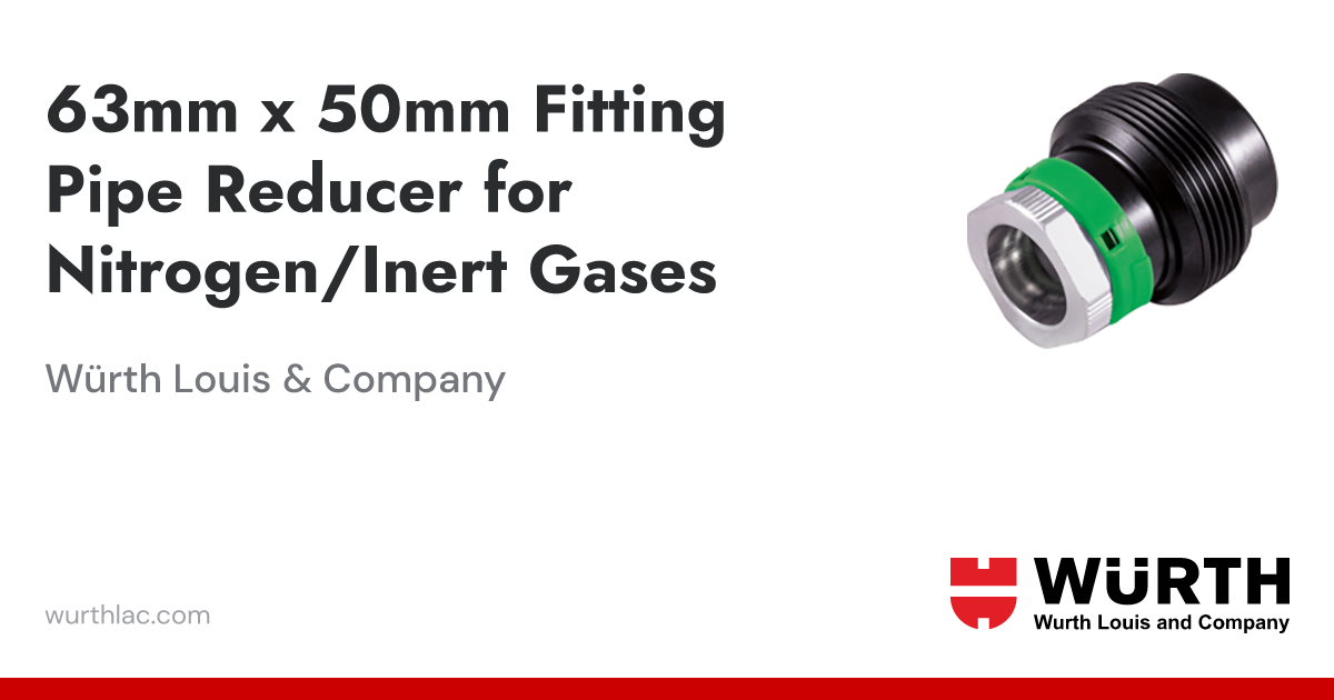 63mm x 50mm Fitting Pipe Reducer for Nitrogen/Inert Gases | Würth Louis ...