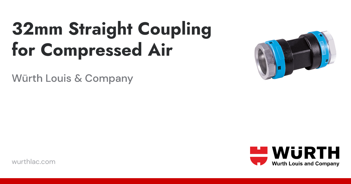 32mm Straight Coupling for Compressed Air | Würth Louis & Company