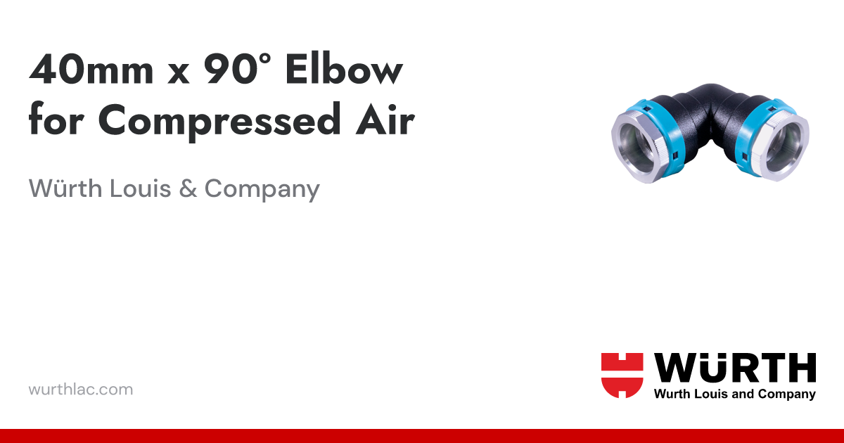 40mm x 90° Elbow for Compressed Air | Würth Louis & Company