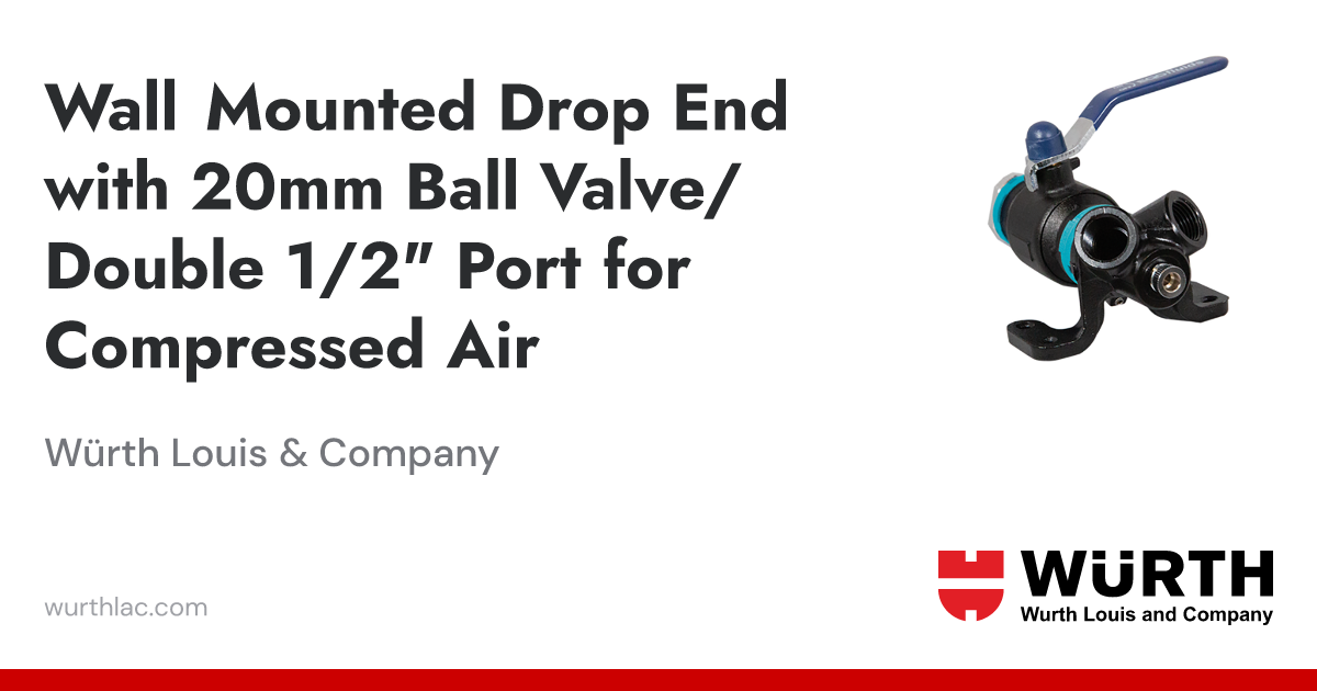 Wall Mounted Drop End with 20mm Ball Valve/Double 1/2" Port for ...
