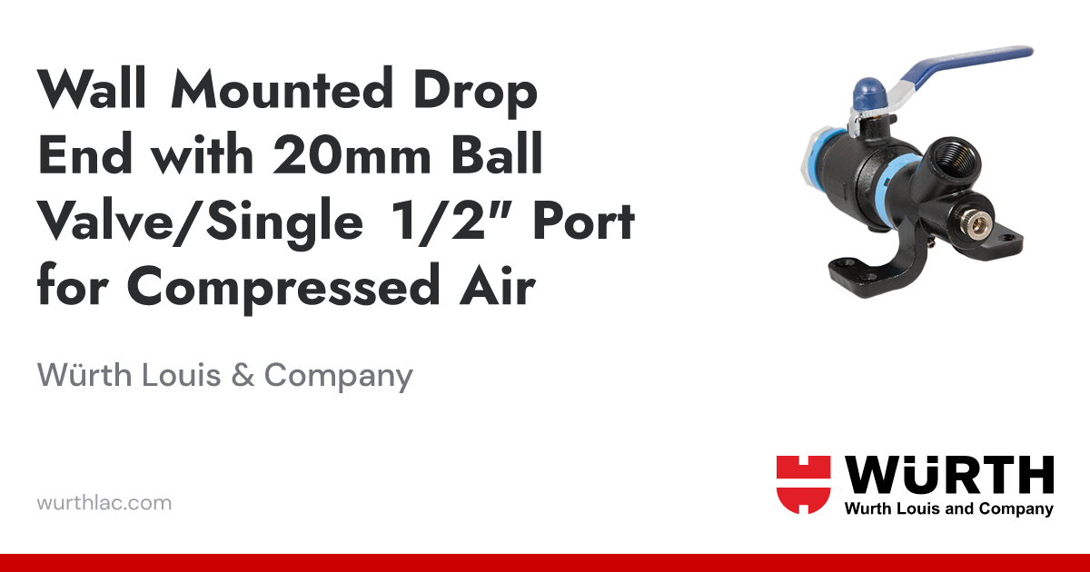 Wall Mounted Drop End with 20mm Ball Valve/Single 1/2" Port for ...