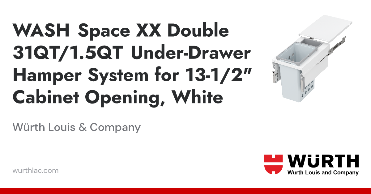 WASH Space XX Double 31QT/1.5QT Under-Drawer Hamper System for 13-1/2 ...