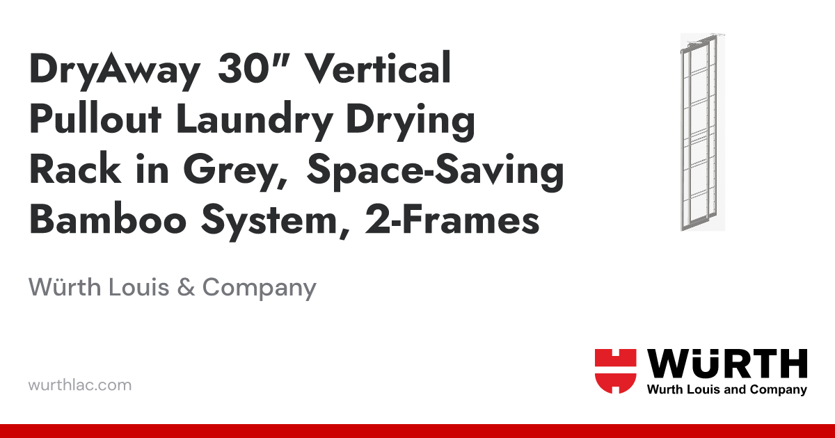 DryAway 30" Vertical Pullout Laundry Drying Rack in Grey, Space-Saving ...