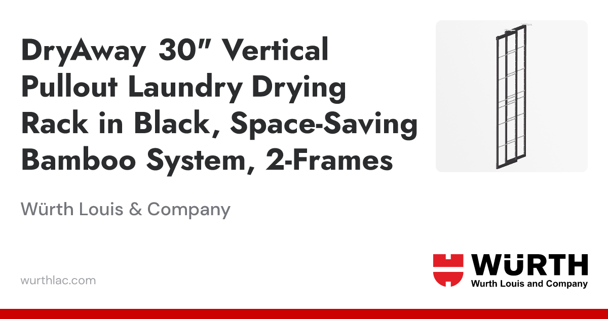 DryAway 30" Vertical Pullout Laundry Drying Rack in Black, Space-Saving ...