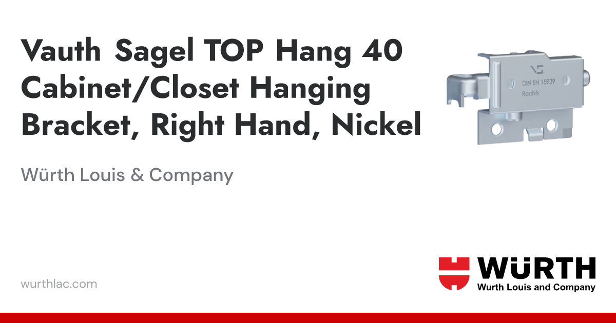 Vauth Sagel TOP Hang 40 Cabinet/Closet Hanging Bracket, Right Hand ...