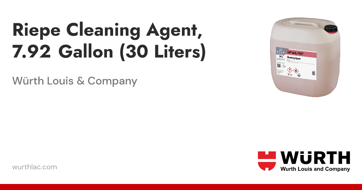 Riepe Cleaning Agent, 7.92 Gallon (30 Liters) | Würth Louis & Company