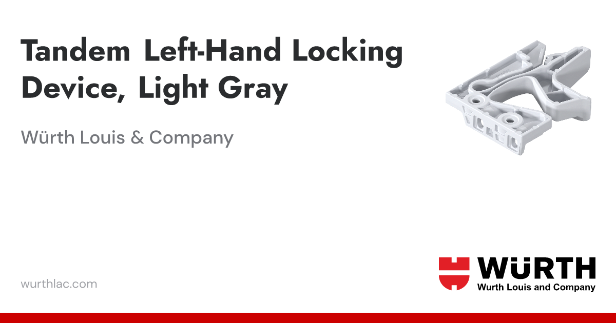 Tandem Left-Hand Locking Device, Light Gray | Würth Louis & Company