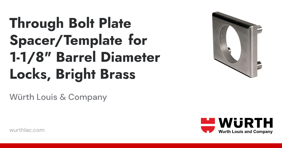 Through Bolt Plate Spacer/Template for 1-1/8" Barrel Diameter Locks ...