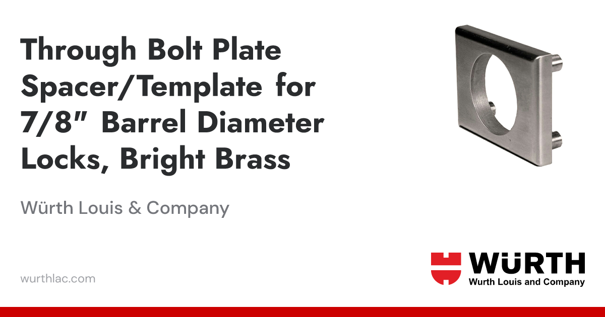 Through Bolt Plate Spacer/Template for 7/8" Barrel Diameter Locks ...