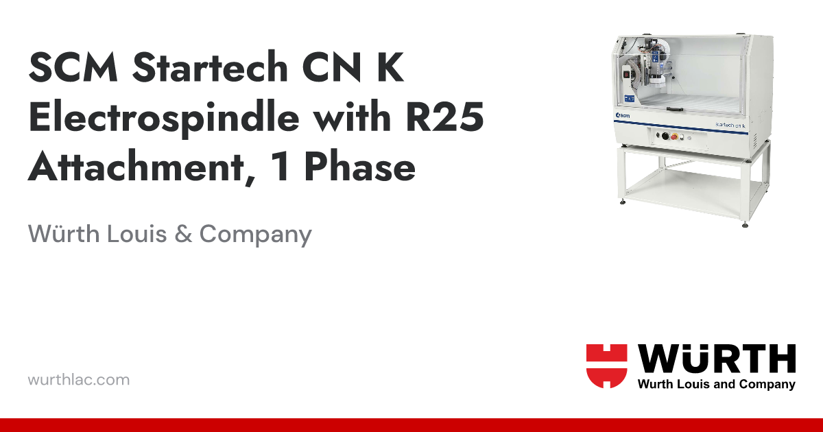 SCM Startech CN K Electrospindle with R25 Attachment, 1 Phase | Würth Louis & Company