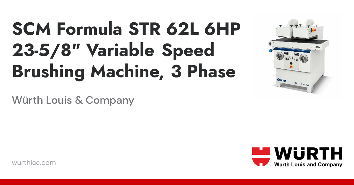 SCM Formula STR 62L 6HP 23-5/8" Variable Speed Brushing Machine, 3 ...