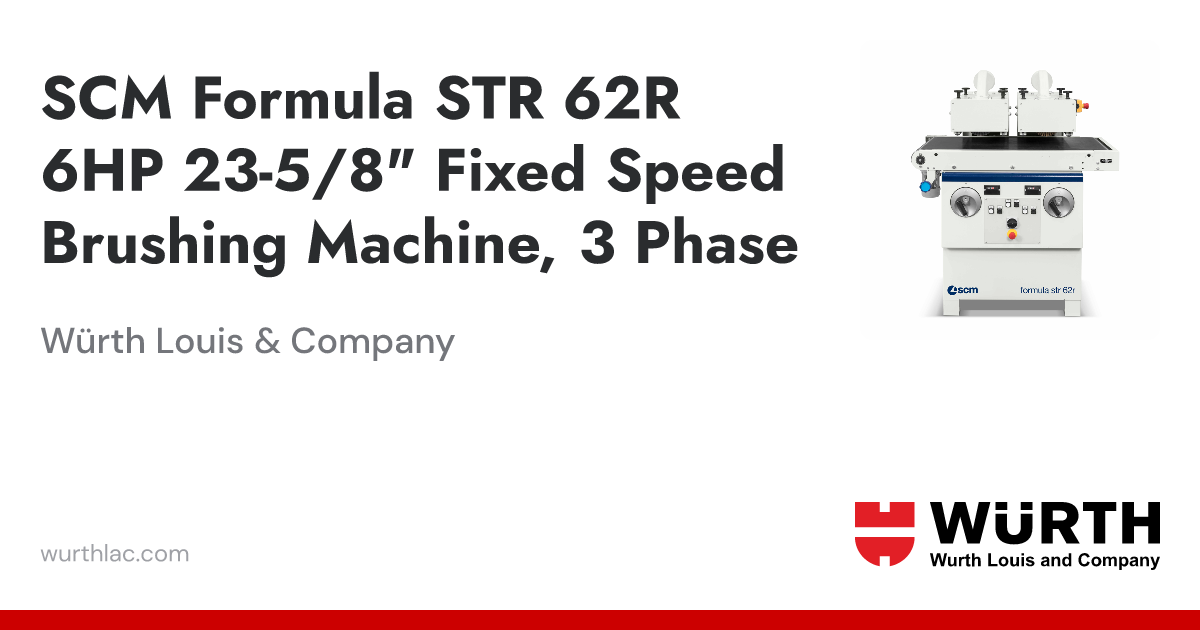 SCM Formula STR 62R 6HP 23-5/8" Fixed Speed Brushing Machine, 3 Phase ...
