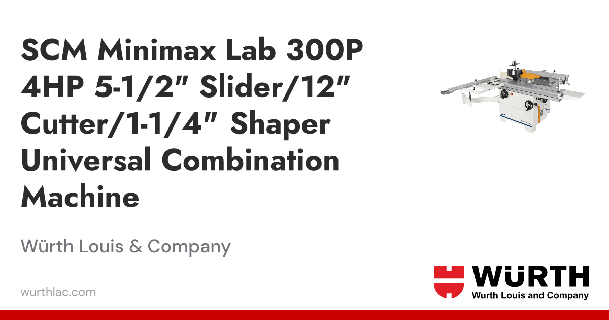SCM Minimax Lab 300P 4HP 5-1/2" Slider/12" Cutter/1-1/4" Shaper ...