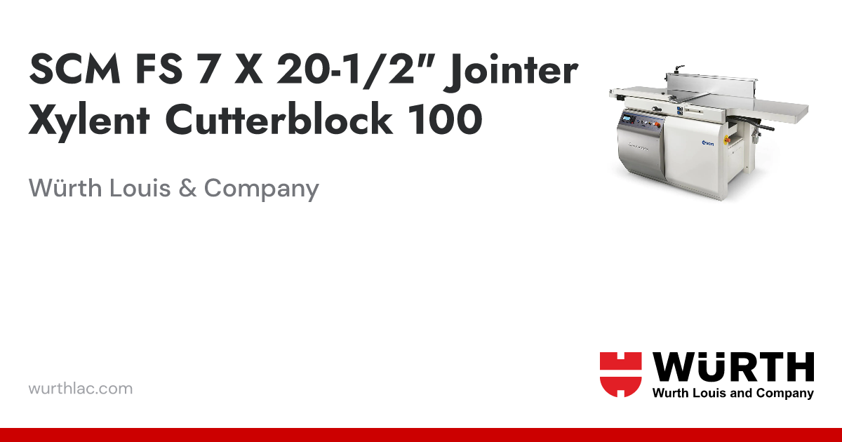 SCM FS 7 X 20-1/2" Jointer Xylent Cutterblock 100 | Würth Louis & Company
