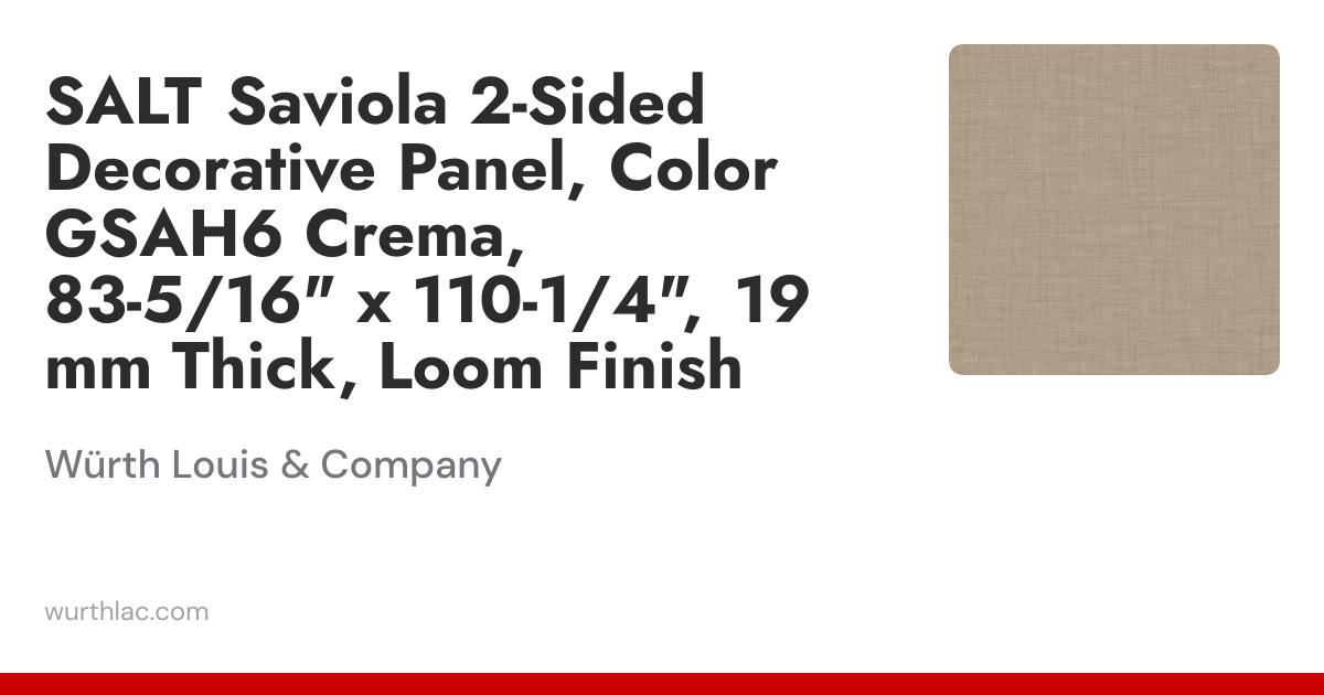SALT Saviola 2-Sided Decorative Panel, Color GSAH6 Crema, 83-5/16" x ...