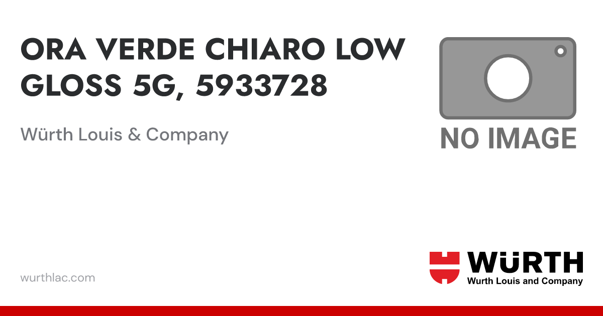 ORA VERDE CHIARO LOW GLOSS 5G, 5933728 | Würth Louis & Company