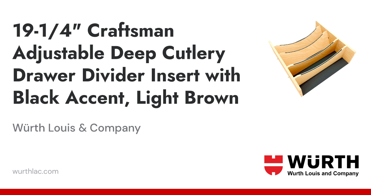 19-1/4" Craftsman Adjustable Deep Cutlery Drawer Divider Insert with ...