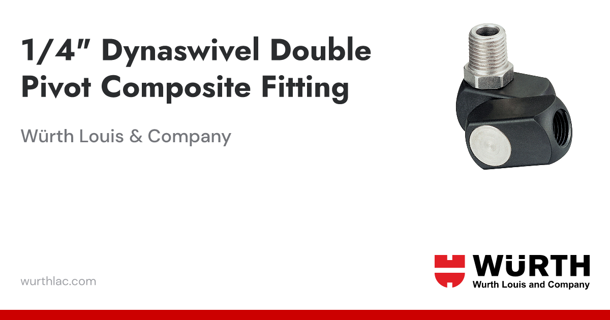 1/4" Dynaswivel Double Pivot Composite Fitting | Würth Louis & Company