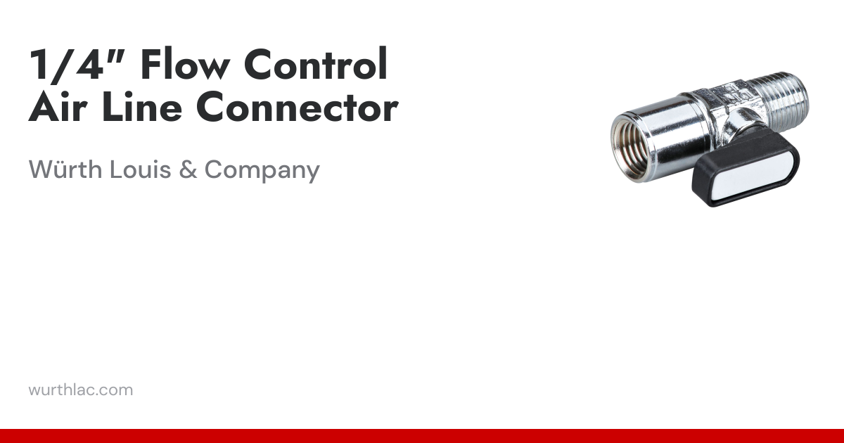 1/4" Flow Control Air Line Connector | Würth Louis & Company