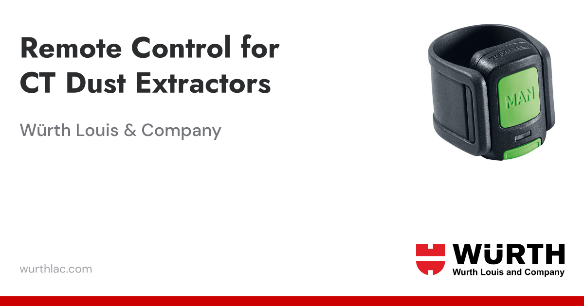 Remote Control for CT Dust Extractors | Würth Louis & Company