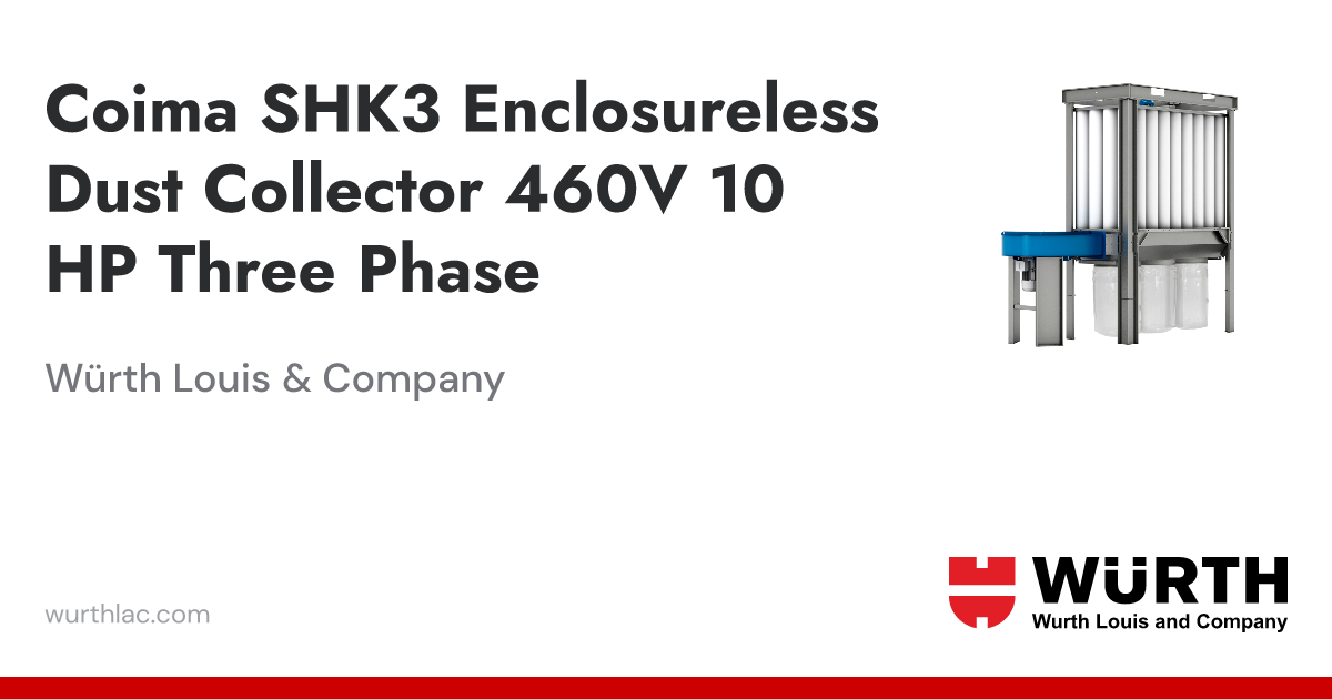 Coima SHK3 Enclosureless Dust Collector 460V 10 HP Three Phase | Würth ...